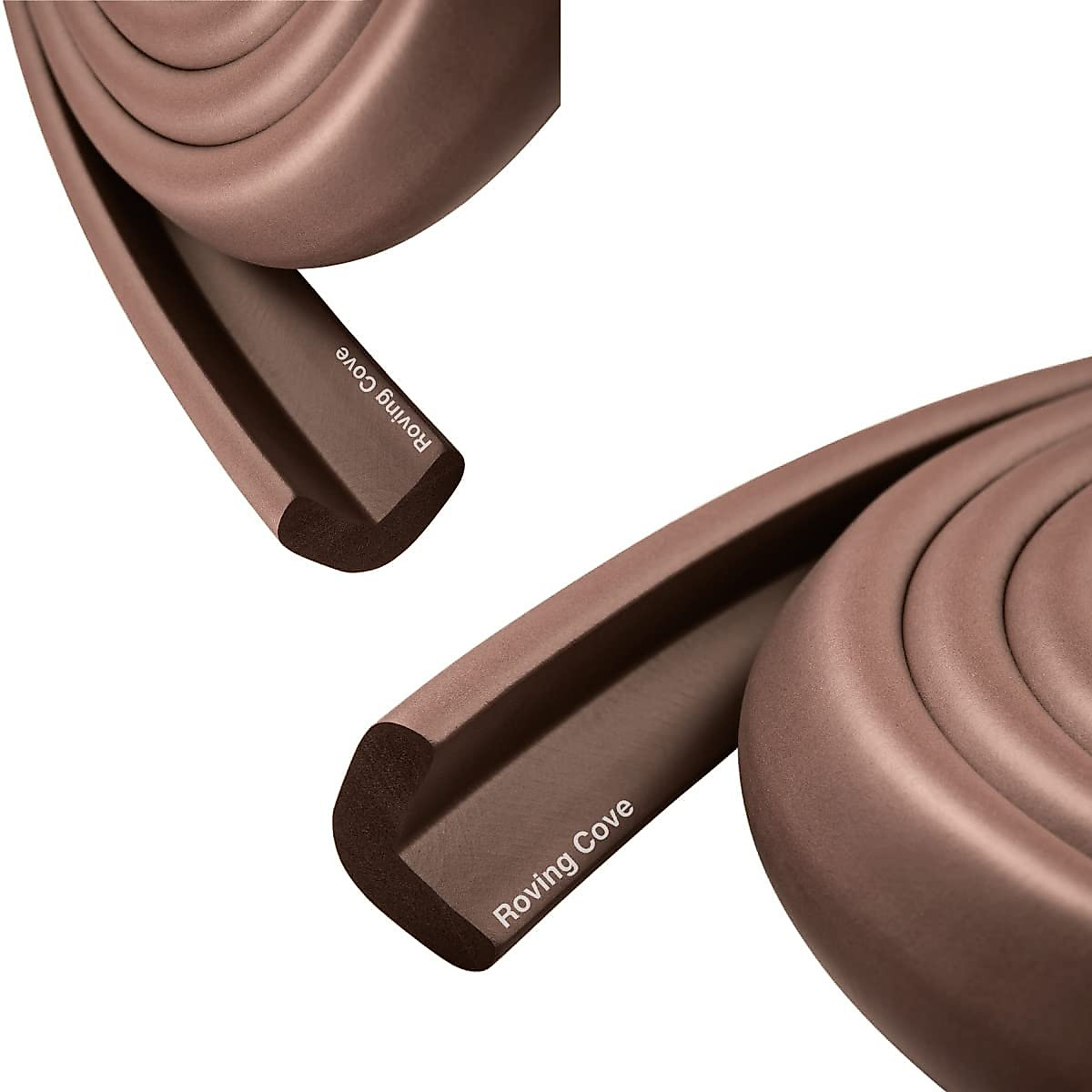 30ft Edge 8 Corners - Bundle & Save - RovingCove HeftyFit Edge Corner Guards (18ft Edge 8 Corners, Coffee Brown) + RovingCove HeftyFit Edge Guards (12ft Edge Only, Coffee Brown)