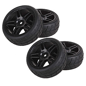 BQLZR Rubber Hub Wheel Rim&Tires 1:10 On-Road Racing Car RC Pack of 4 (20111)