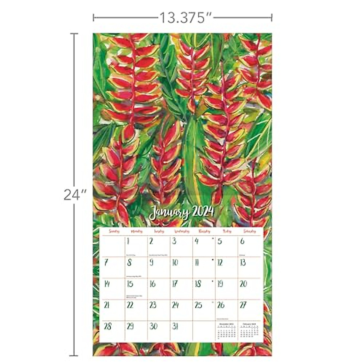 LANG Lush Life 2024 Wall Calendar (24991002024)