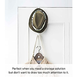 Yamazaki Home Over The Door Hooks - Vertical Hanging Coat Rack, Steel, Over-the-Door, No Assembly Req., Fits Doors up to 1.375" thick, white