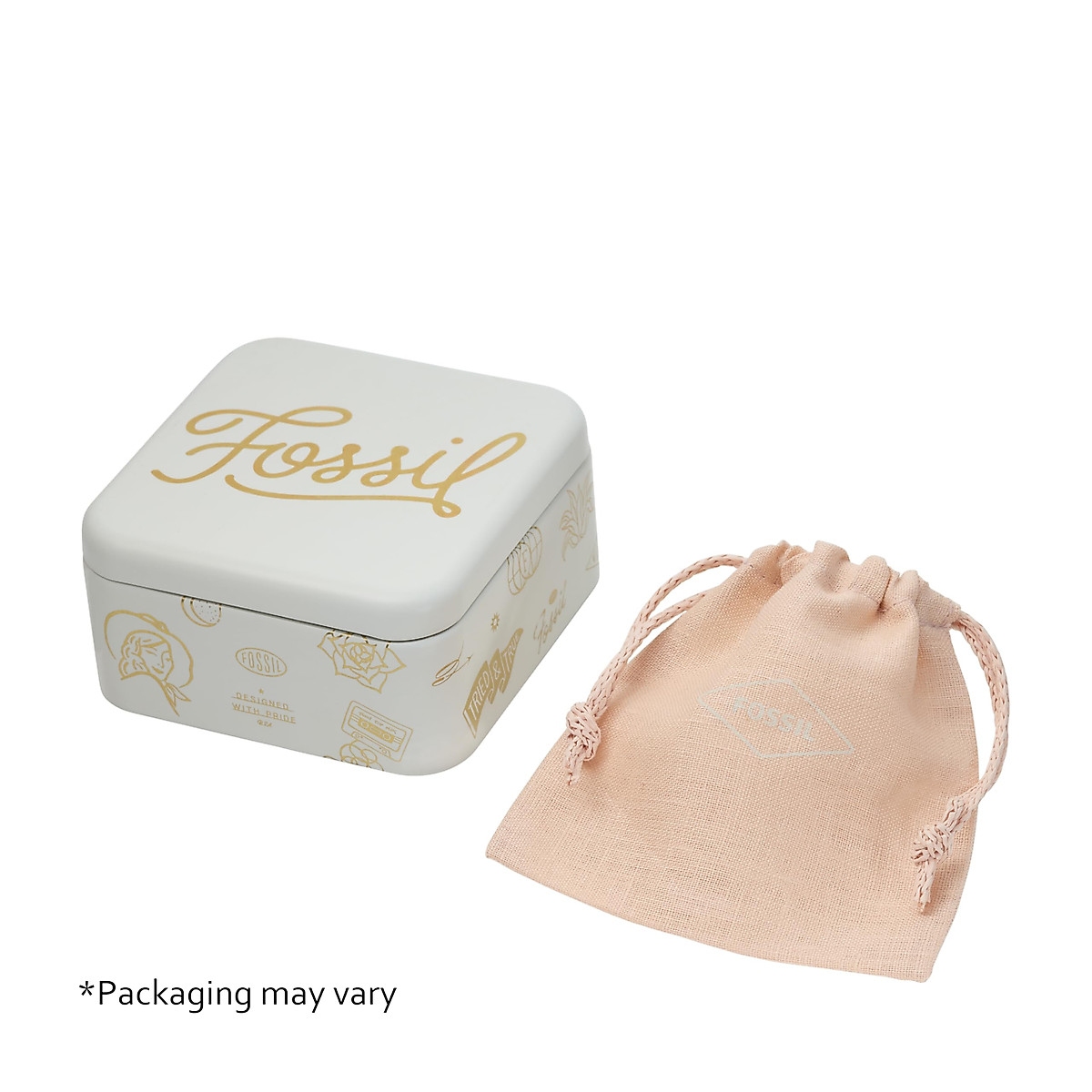 Fossil Women's Gold-Tone or Rose Gold-Tone Dangle or Hoop Earrings, Color: Rose Gold (Model: JF01737791)