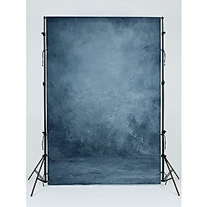UrcTepics 5x7ft Pro Microfiber Abstract Blue Portrait Headshots Backdrop for Photography Blue Painted Canvas Photography Background Baby Light Blue Photography Background Fabric