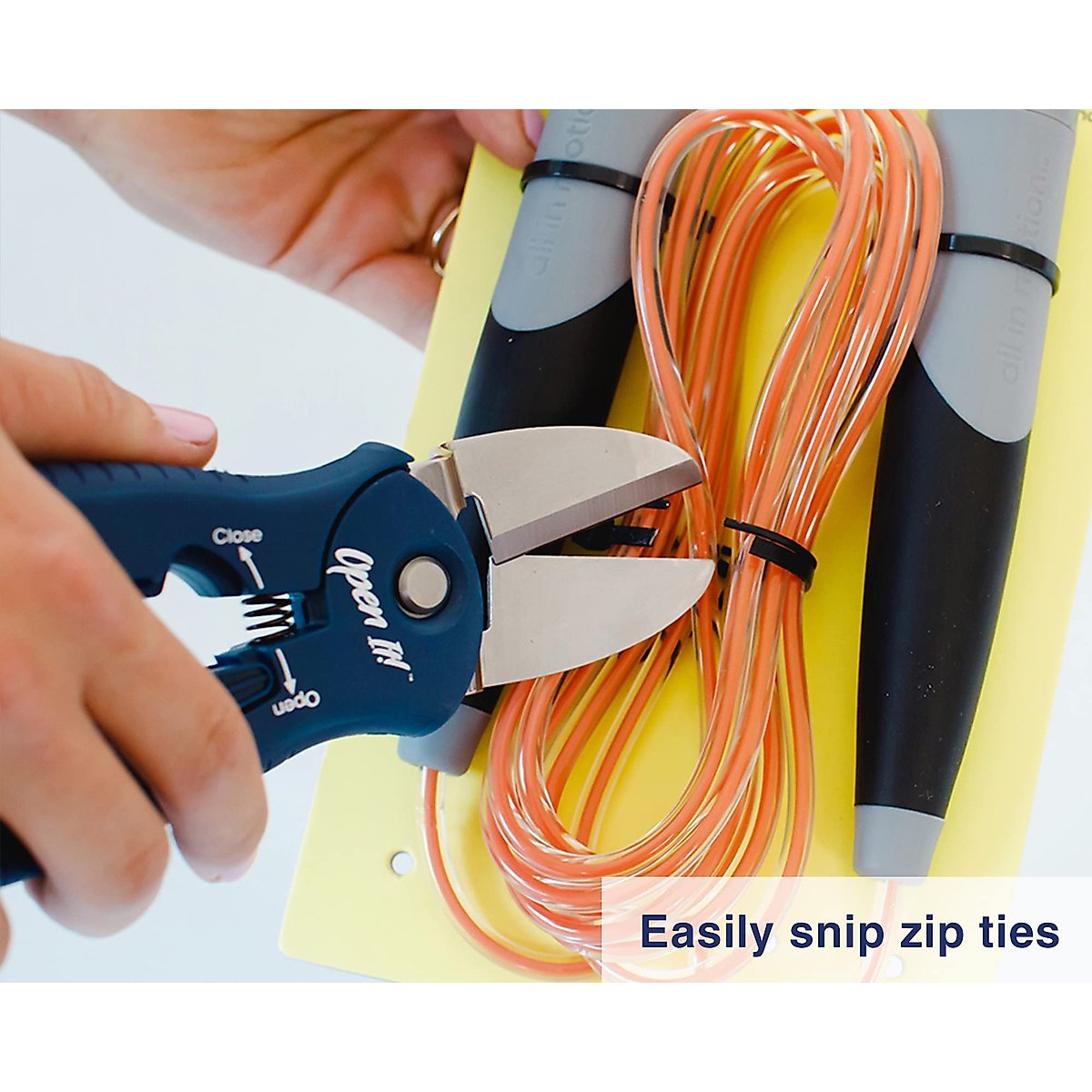 Zibra Open-It! All-In-One Multi Tool with Heavy-Duty Scissors, Box Cutter, Screwdriver, and Package Opener, Blue