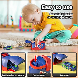 DY-GO Toy Cars for 3 4 5 Year Old Boys,Cars for Kids Aged 4-8,Kid's Car Launcher Toys with Shoe Shape,Preschool STEM Educational Toys,Christmas and New Year Birthday Toy Gift for Boys Girls Aged 3+