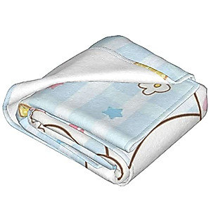 TuiXinAP Blanket Soft Cozy Flannel Lightweight and Comfortable Bedroom Living Room Sofa Throw Blankets for Adults Kids,50''x40''