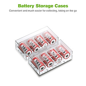EBL CR2 Rechargeable Batteries, 3.7V Lithium RCR2 Photo Batteries 8 Pack with Rechargeable Battery Charger