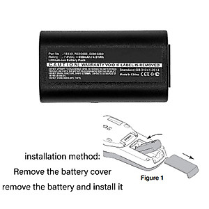 Replacement Battery for DYMO LabelManager280 260P LabelManager PnP,1815990 Compatible with 3M PL200, fits Part No DYMO S0895880 S0915380 W003688 14430 1758458,7.4V Li-ion 650mAh/4.81Wh
