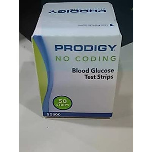 Prodigy No Coding Blood Glucose Test Strips - 50 strips, Pack of 2