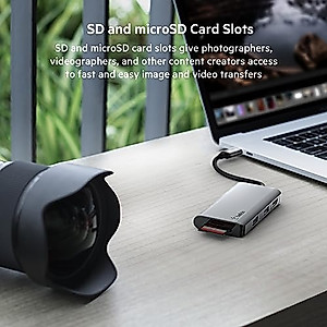 Belkin AVC007btSGY 5 in 1 USB-C Hub, 4K HDMI, 2 x USB3.0, SD/microSD Compatible with iPad/iPad Pro/iPad Mini/iPad Air/MacBook/MacBook Air/Android Tablets and More