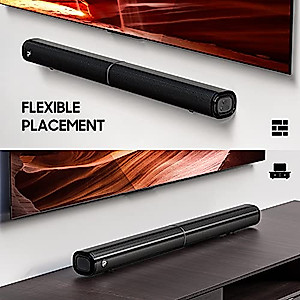 Sound Bar for TV, PHEANOO 2.1 CH Soundbar with Subwoofer, HDMI(ARC)/Bluetooth 5.0/Optical/AUX Connectivity – D5