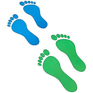 Kids Footprint Decal Stickers for Classroom Decor (32 Pairs)