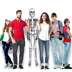 ArtCreativity Easter Bunny Rabbit with Carrot Inflatable, Indoor and Outdoor Easter Decorations, Egg Hunt Supplies for Easter Basket Stuffers, Party Favors, 4 Colors ((Halloween) Skeleton Inflatable)