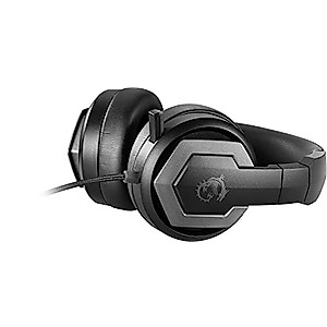 MSI Immerse GH61 Gaming Headset, Hi-Res Virtual 7.1 Surround Sound, Built-in ESS DAC & AMP, 3D Audio, Swappable Ear Cushions, 3.5mm Jack/USB, Carrying Case Included, PC/Mac/PS4/Xbox