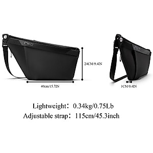 NIID-FINO 4 Compact EDC Sling Bag, Minimalist Chest Shoulder Backpack Crossbody Bag for Men Women Lightweight Slim Daypack for Tactical, Travel, Work, Gym, Sport(Excluding Mask Pack)