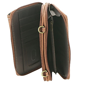 b.o.c. Amherst East/West Cell Phone Wallet Saddle One Size