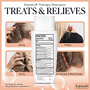 KAMEDIS Anti Dandruff Shampoo For Women & Men. For Itchy And Redness Scalp, Seborrheic Dermatitis Treatment & Flaky Hair. Contains 1% Zinc Pyrithione and Salicylic Acid. Paraben Free. 6.7 Fl Oz.