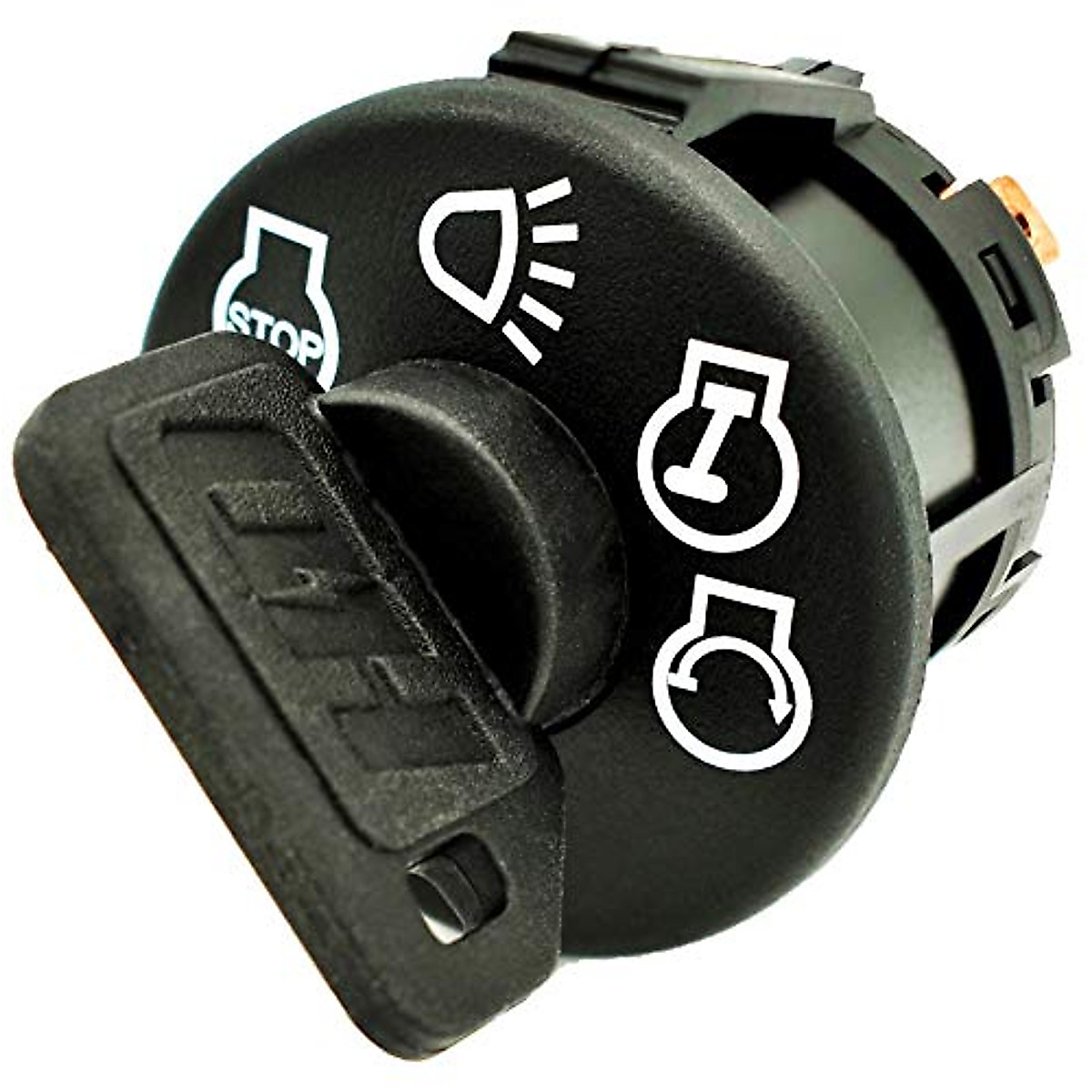 HD Switch Starter Ignition Switch Replaces John Deere L100 L105 L107 L110 L111 L118 L120 L130 Mowers Includes 1 Umbrella & 1 Steel Key & Free Carabiner