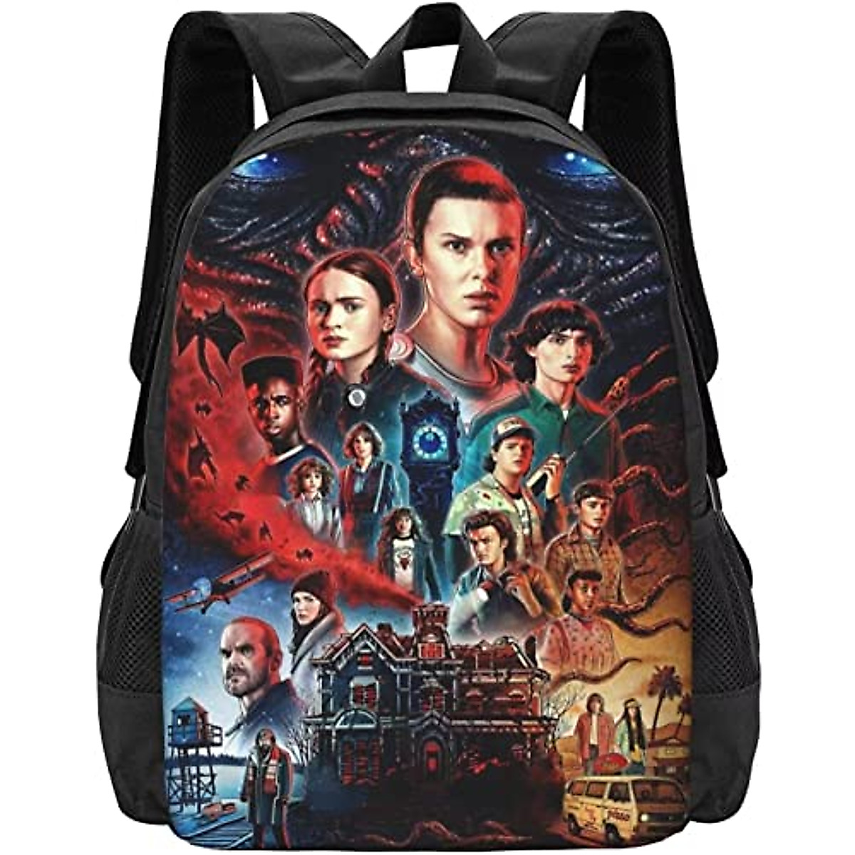 Stranger Movie 3D Pattern Printed Backpack Lightweight Durable Backpack Unisex Casual Travel Backpack Stranger Fans Gifts
