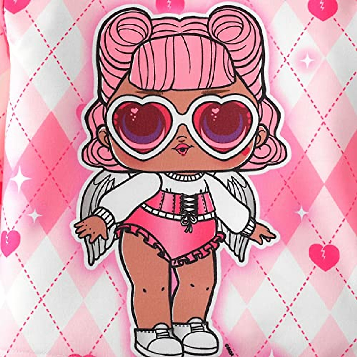 L.O.L. Surprise! Girl Skirt Set Long Sleeve Letter Print Sweatshirt Plaid/Pink Smocked Skirt Set 2PCS Clothes Set Outfit Pink 7-8 Years