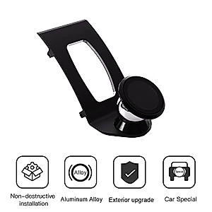 LLKUANG 360-Degree Rotary Cell Phone Holder Mobile Phone Mount for BMW X5 E70 X6 E71 E72 2008-2013 (Black)