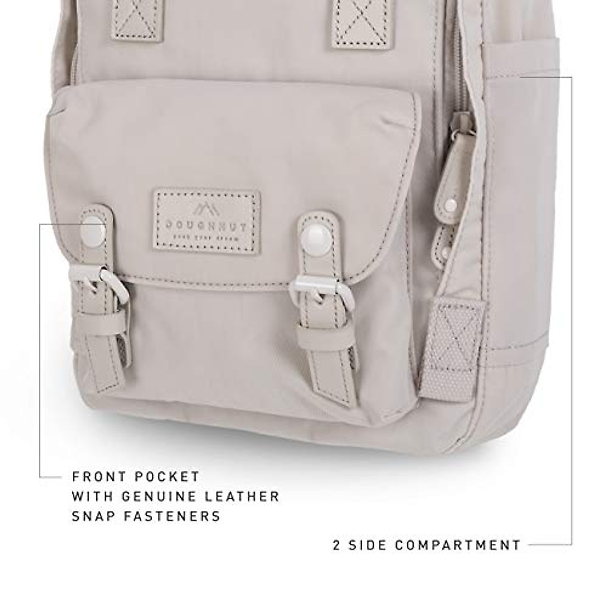 Doughnut Macaroon Mini Pastel 7L Travel School Ladies College Girls Lightweight Casual Daypacks Bag Small Backpack (Stone)