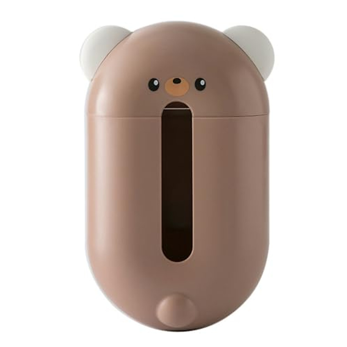 WISELADY Cute Bear Shape Wall Mounted Tissue Box, Cartoon Shape Tissue Box, Suitable for Bathroom Vanity, Bedside Table, Office, Kitchen (Brown,Medium)