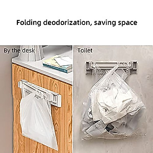 GNIDVSDLF Garbage Bag Holder/ Trash Can for Shopping Bag Plastic Bag Holder Home Garbage Can Storage Bucket Folding Wall-Mounted for Kitchen Bathroom Counter Toilet RV
