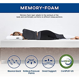 Full Size Mattress 6 Inch Gel Memory Foam Mattress in a Box, Fiberglass Free, Medium Firm Full Mattress for Cooler Sleep Supportive & Pressure Relief, CertiPUR-US Certified