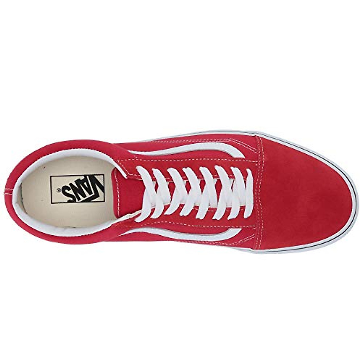 Vans Men's Old Skool Sneaker, Racing Red/True White, Size 9