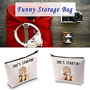 LEVLO Funny Housewives Gifts She's Startin' Makeup Bags Housewives Party Gifts(She's Startin)