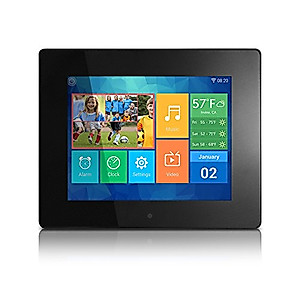 Aluratek 10" WIFI Digital Photo Frame w/ Touchscreen IPS Display, 32GB Mem, 1280 x 800 Res, Easy Setup to Share Photo/Video Wirelessly from Anywhere - AWDMPF110F
