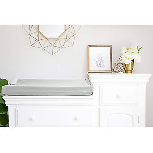 Linen Changing Table Pad Cover Baby Changing Pad Cover Gray Pink Changing Table Cover Diaper Changing Pad Cover for Girl