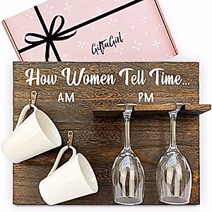 GIFTAGIRL Valentine Gifts for Women - Sarcastic But Unique Wine Gifts for Women who have Everything are Fun Christmas Gifts, will make her Laugh and Arrive Nicely Gift-Boxed. Mugs-Glasses Not Inc