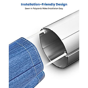 Xenjum RV Awning Fabric Replacement, 16.2oz Heavy-Duty Weatherproof Vinyl Camper Awning Replacement Universal Outdoor Canopy for RV, Trailer, and Motorhome Awnings-Sapphire Blue Fade-11'(Fabric 10'2")