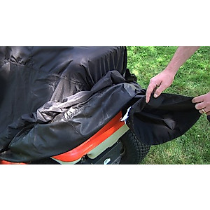 Classic Accessories StormPro Waterproof Heavy-Duty Tractor Cover, Fits tractors with decks up to 54 in,Black