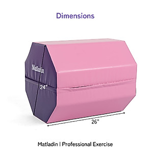 Matladin Gymnastics Octagon Mat 24"x26" Skill Shape Tumbling Backbend Trainer Exercise Mat for Preschool Kids Gym Cheerleading, Martial Art