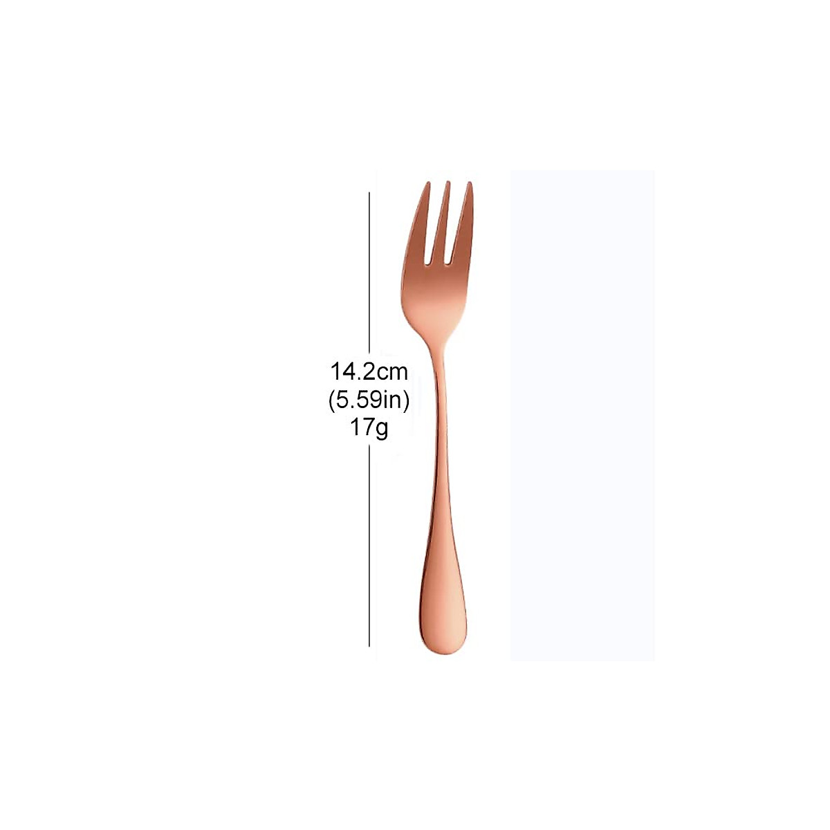 3 Pieces Stainless Steel Coffee Tea Fork Set Fruit Fork Ice Cream Cake Dessert Fork For Kid Home Party Gold Tableware (rose gold)