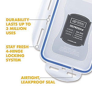 LocknLock Easy Essentials Food Storage with Flip Lid/Airtight container, BPA Free, 14.3-Cup, Clear