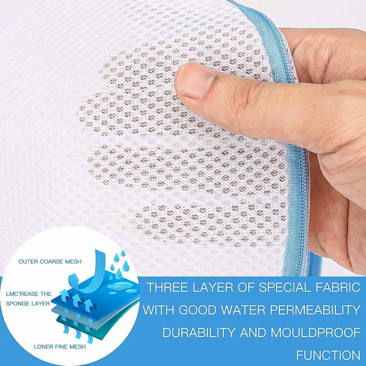 Bra Washing Bags for Laundry, 5 Pcs Bra Laundry Bags for Washing Machine and 5 Pcs Honeycomb Mesh Laundry Bags, Lingerie Bags for Washing Delicates, Bra Washer Protector for Laundry