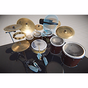 Aerodrums Portable Electronic Drum Set - Air Drum Sticks & Pedals - Practice Drum Accessory more Quiet than Pads - Full Midi Electric Drum Kit that fits a Small Tabletop or Bag - Drummer Gift