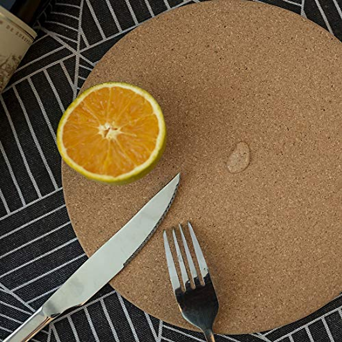Cork Trivet Round, Kitchen Hot Pads Placemat Corkboard for Hot Pot, Pan,Kettle,8.66-Inch Each(22cm x1cm), Pack of 4
