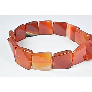 Carnelian Stone Square Beads Size 18x18mm Gemstone Beads Beads, Gemstones, Square Beads, Carnelian