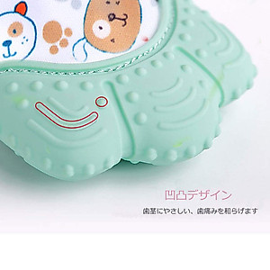 ANGELBB Teething Mitten 2Pack-Stimulating Teeth Toys for Infant Avoid Scratching (Pink)