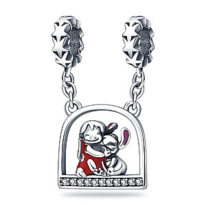 LONGLUCK 925 Sterling Silver Charms for Bracelets and Necklaces Beads Charms Jewelry Mother's Day Gift for Women