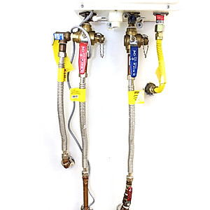 CMI Inc 36” Corrugated Stainless Steel Flexible Water Line, 3/4” FIP X 3/4” Female Threaded, Water Heater Connector, For Water Heater, Water Softener, Boilers, 36 Inches (36 Inch)