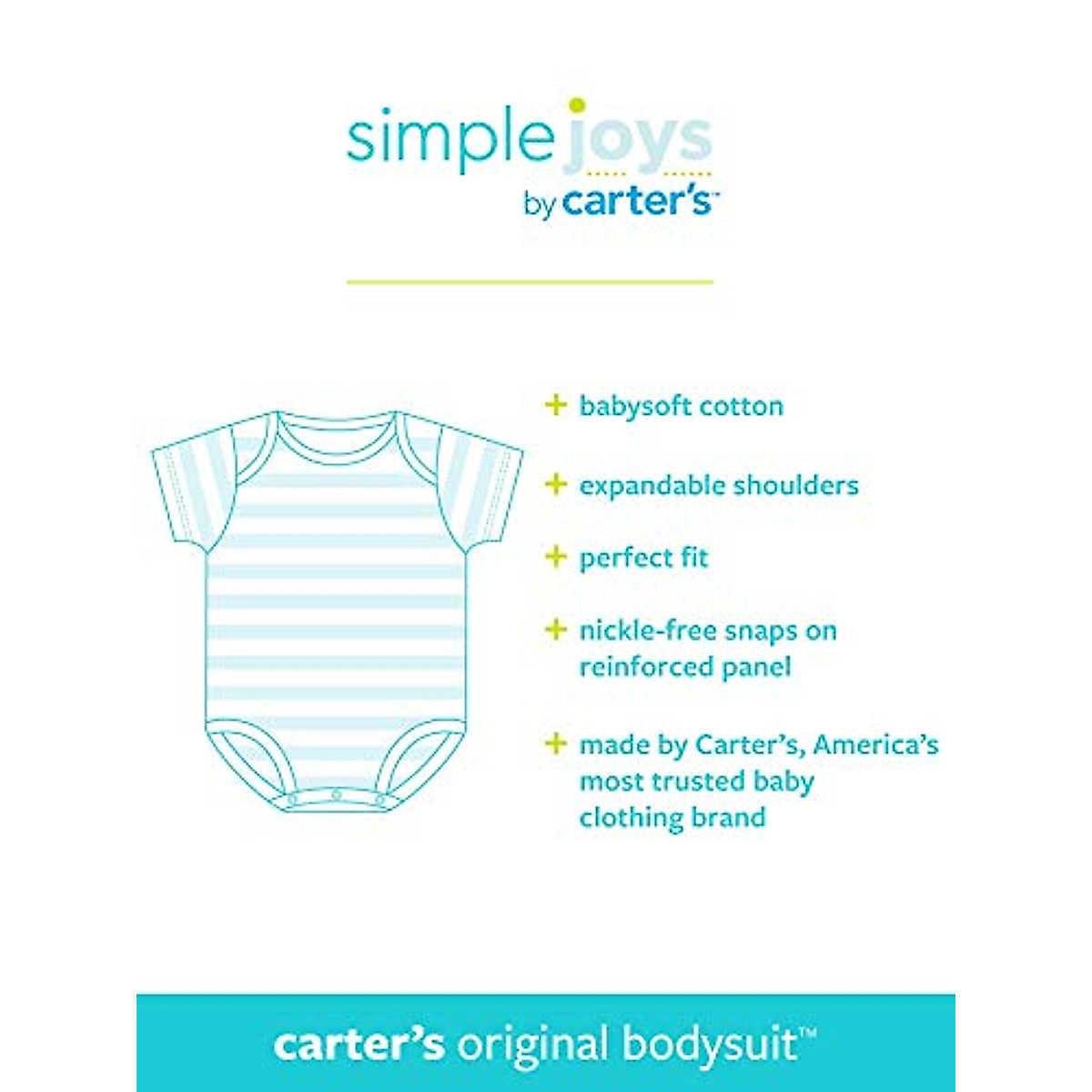 Simple Joys by Carter's Unisex Babies' Long-Sleeve Bodysuit, Pack of 5, Grey/White, 0-3 Months
