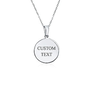 Personalize Religious Round Disc Medal Guardian Sistine Angel Cherub Pendant Necklace For Women For Teen .925 Sterling Silver Engrave IT