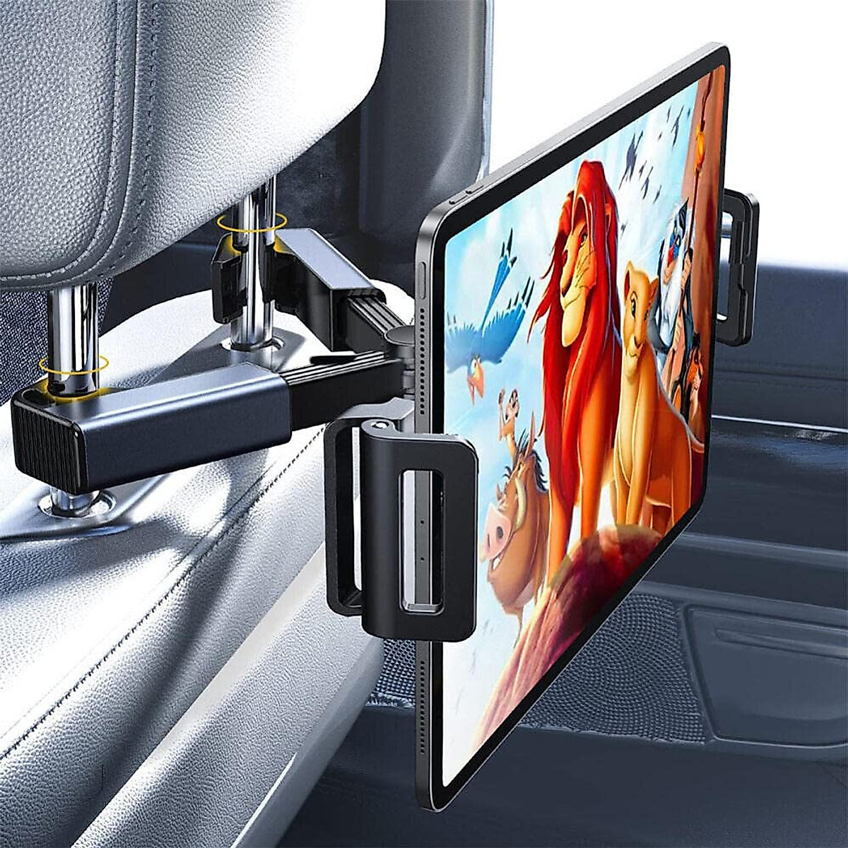 RUNAAJA 360° Mount Car Headrest Holder Seat Back Phone Tablet Universal for Apple iPad Mount Road Trip Essentials for Kids Adults