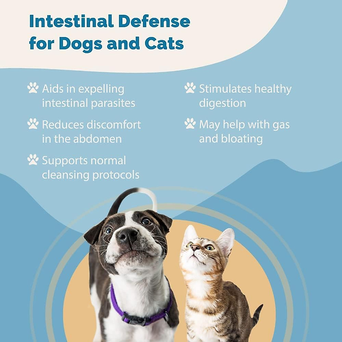 PranaPets Intestinal Defense Supplement for Dogs & Cats | Naturally Helps Digestive Issues in Pets | Herbal Formula