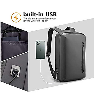 WILSLAT Laptop Backpack for Men Business Professional Anti Theft Slim Durable Laptops Backpack with USB Charger, College School Computer Bag Fits 15.6 Inch Laptop and Notebook